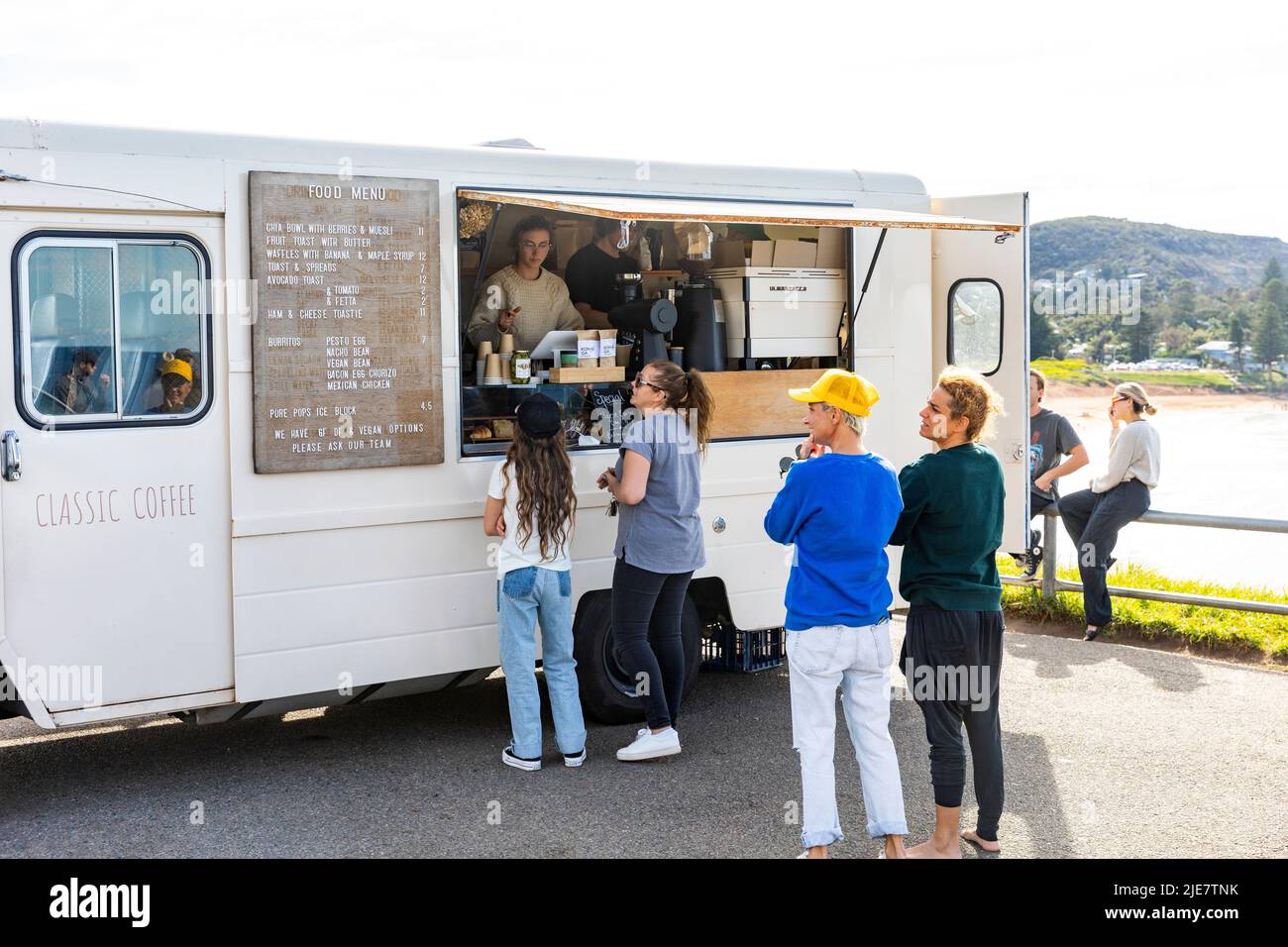 Queue coffee coffee mobile truck hi-res stock photography and images ...
