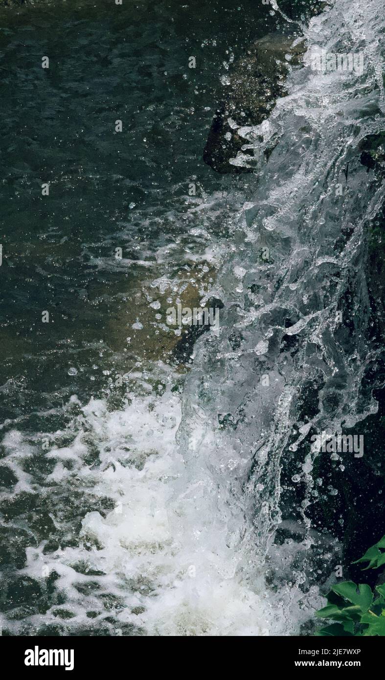 Closeup of a Waterfall in Minhang, Shanghai Stock Photo - Alamy