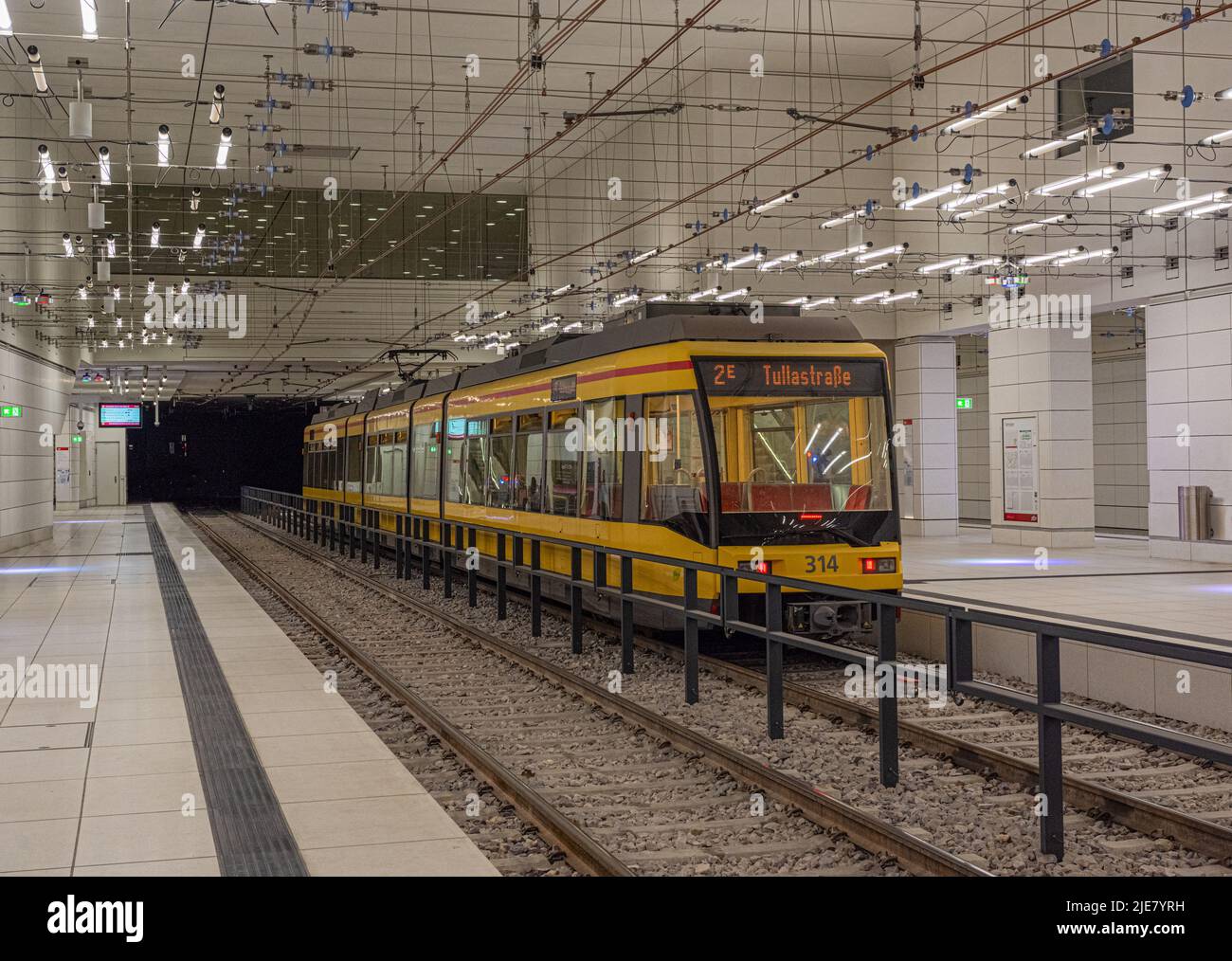 New subway station in Karlsruhe. Germany, Baden Wuerttembertg, Europe ...