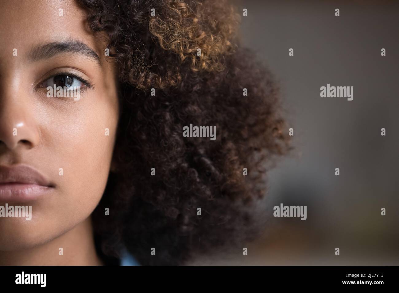 Half face african woman hi-res stock photography and images - Alamy