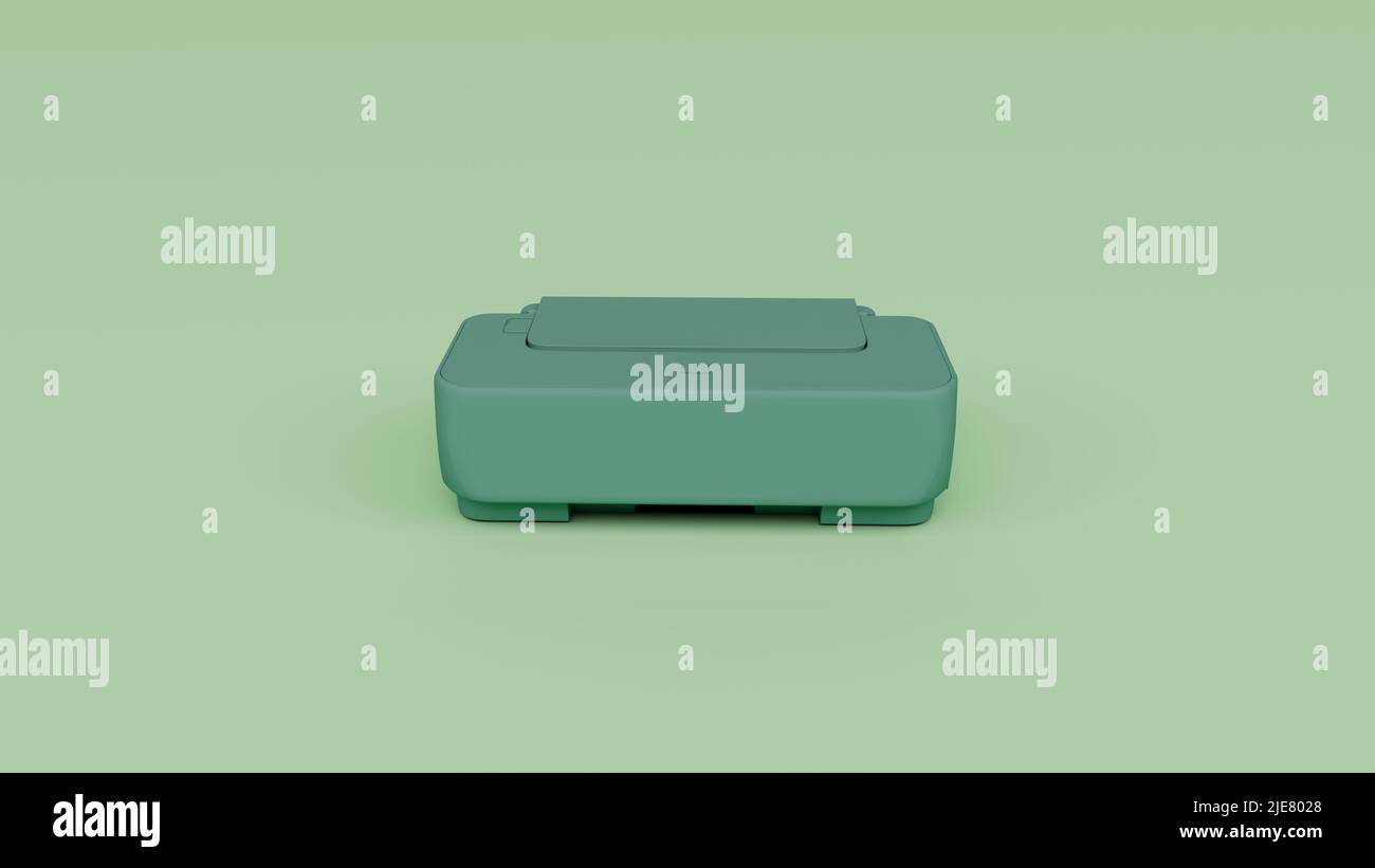 3d rendering of Front view of Professional modern Office Printer with ...