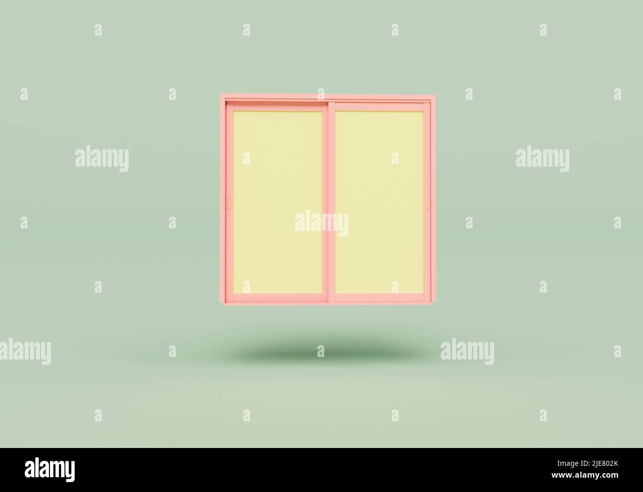 3d render of window isolated on Pastel background, 3d background ...