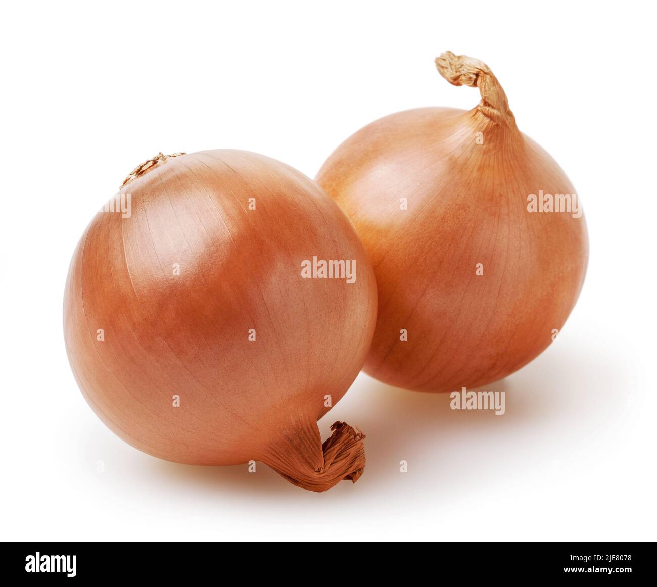Two onion bulbs isolated on white background with clipping path Stock ...