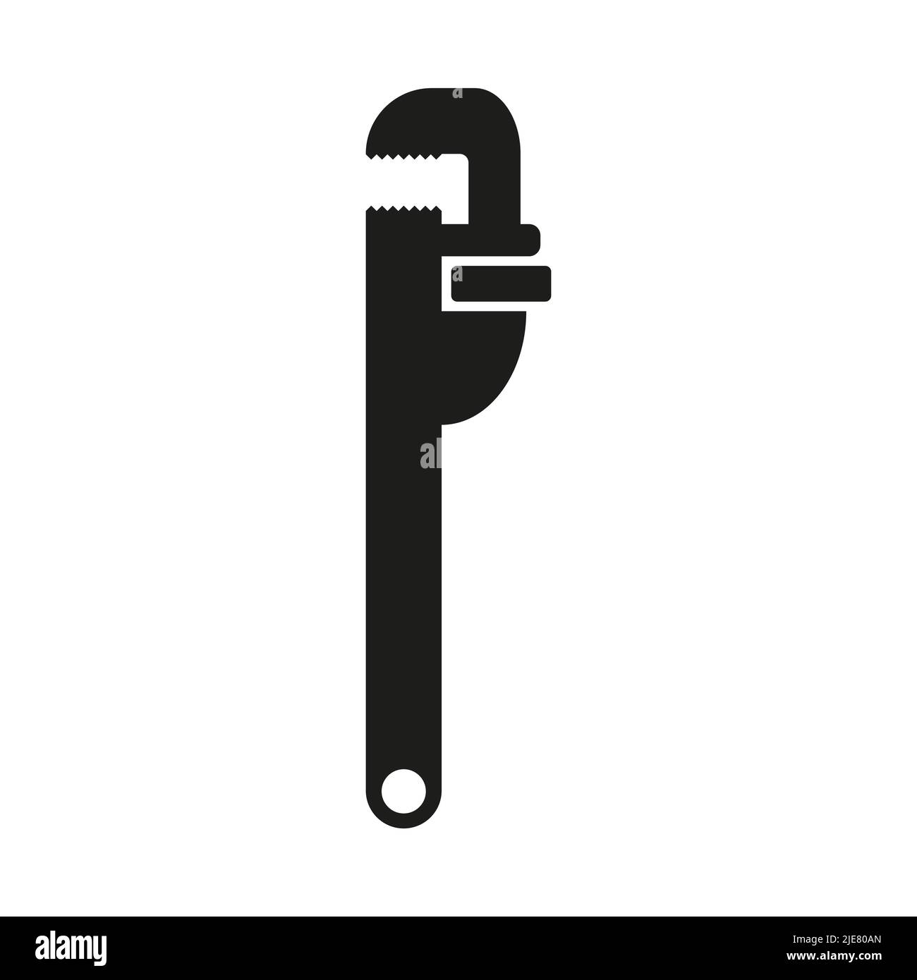 Pipe wrench vector icon on white background Stock Vector Image & Art ...