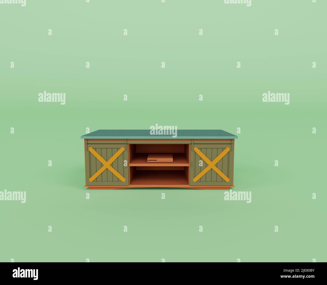 3d rendering of Front view of Cube coffe table, 3d illustration ...