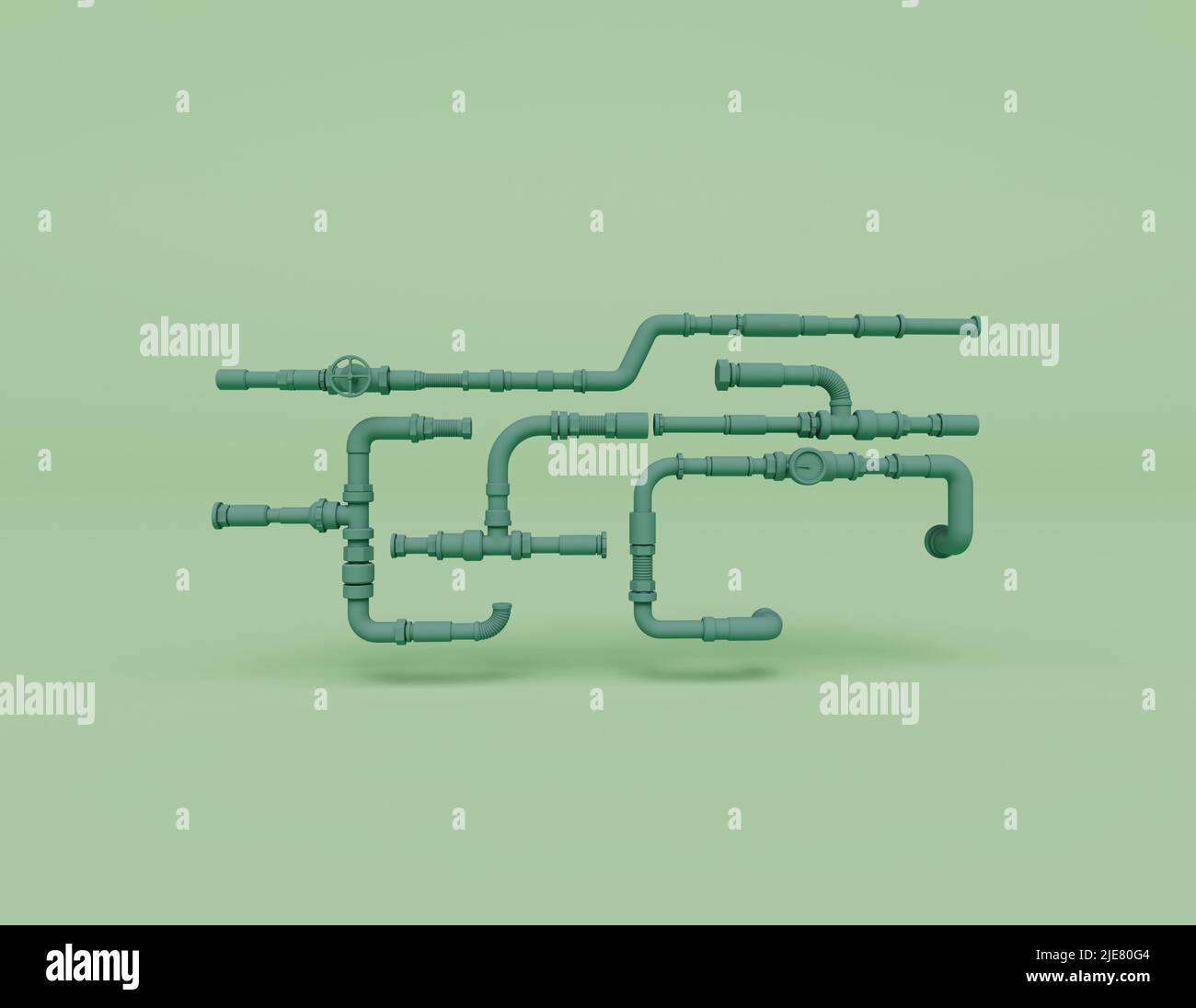 3d render of pipe isolated on Pastel background, 3d background minimal ...