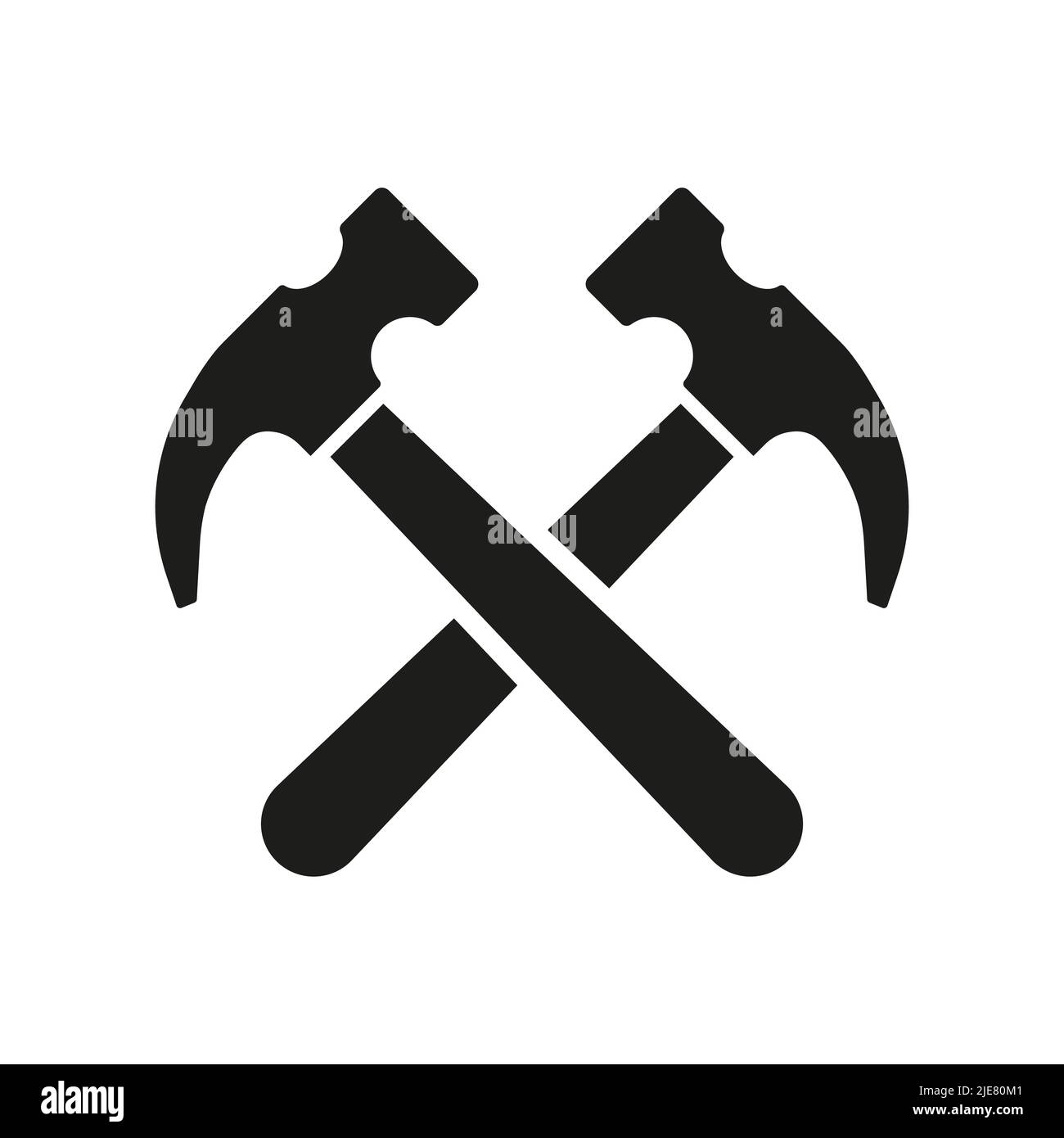 Crossed Hammer Silhouette
