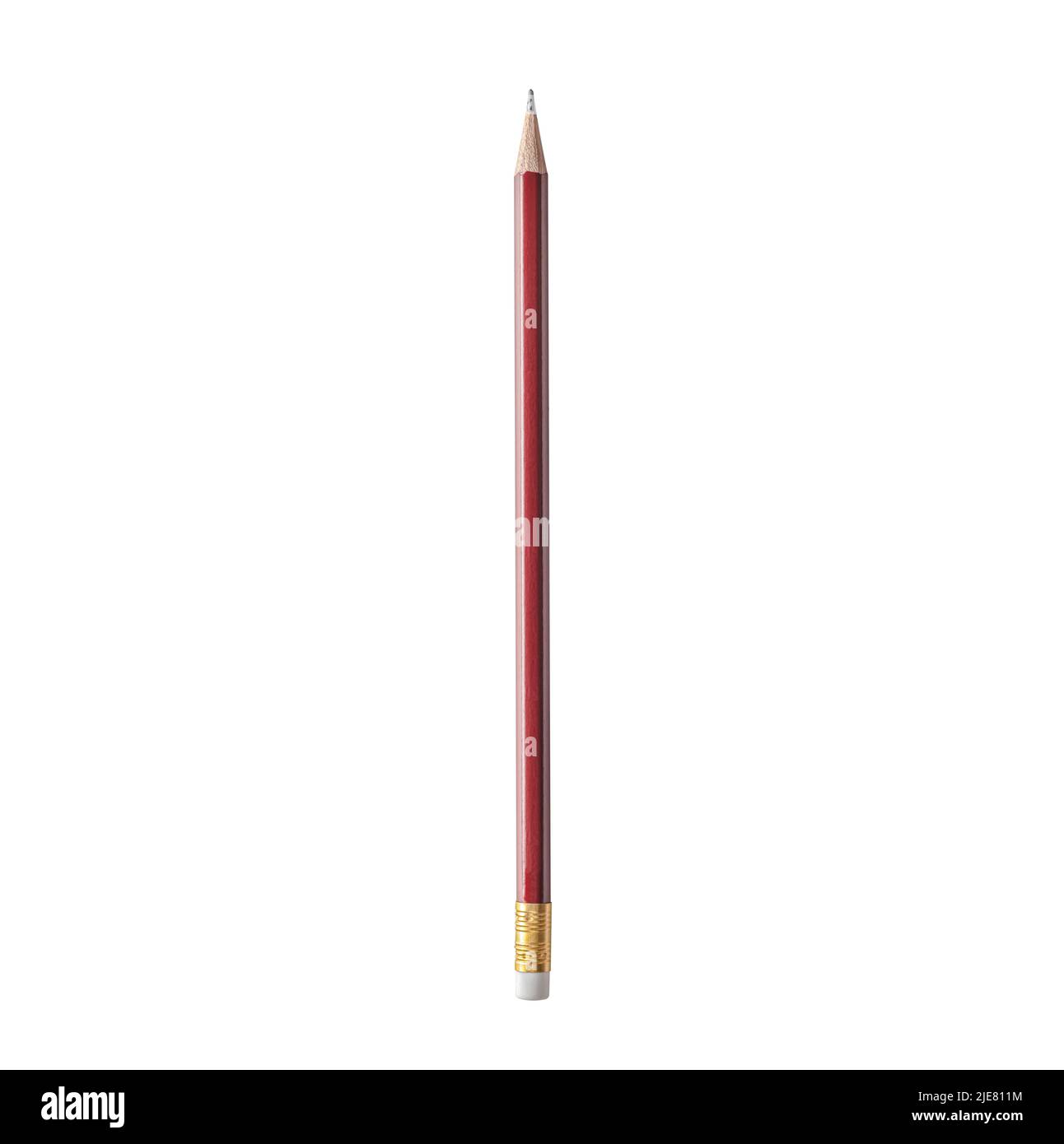 pencol isolated on pure white background. Red pencil isolated on white ...