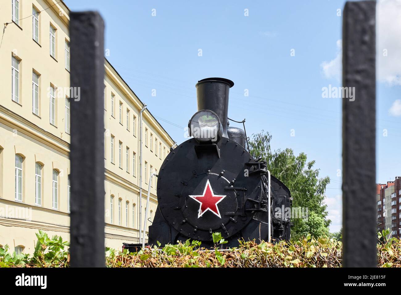 Photo of a standing steam locomotive at the Institute Stock Photo - Alamy