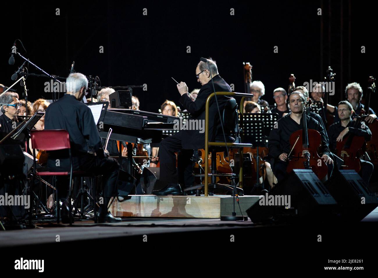 ENNIO MORRICONE in ENNIO (2021), directed by GIUSEPPE TORNATORE. Credit ...