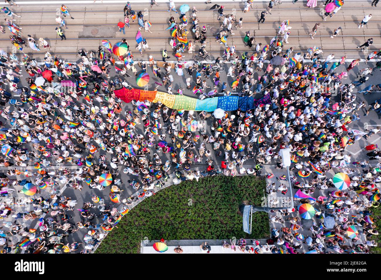 Warsaw, Poland - June 25 2022: equality parade, pride march ...