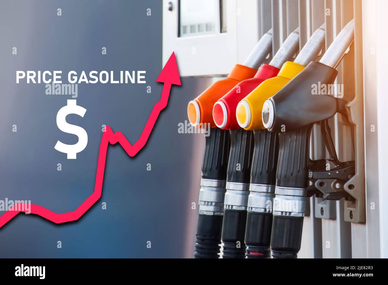 Graph of the cost of gasoline for cars in dollars. Record prices for ...