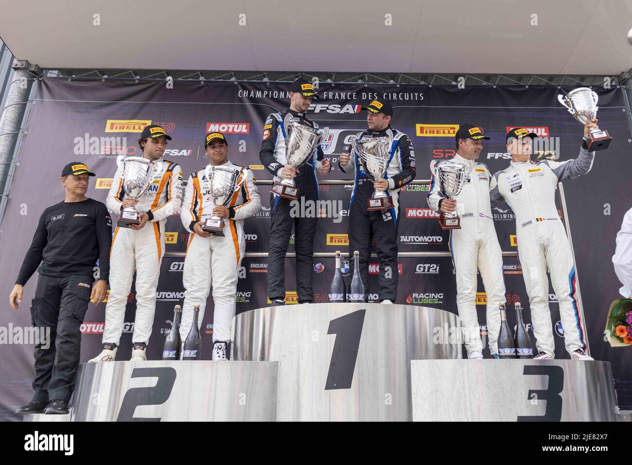 Podium, 87 CHEVALIER Hugo, ENZO Joulié, AKKODIS ASP Team, Mercedes AMG ...