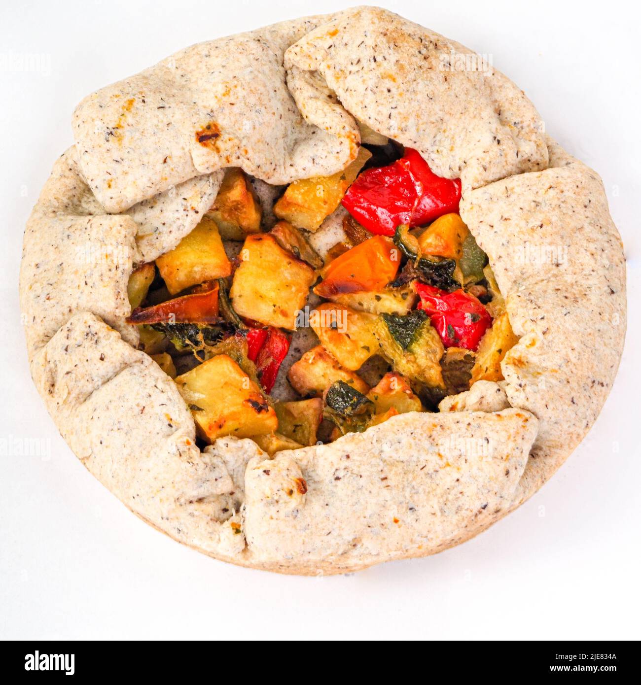 Vegan small veggie pie in slices for 1 person Stock Photo - Alamy