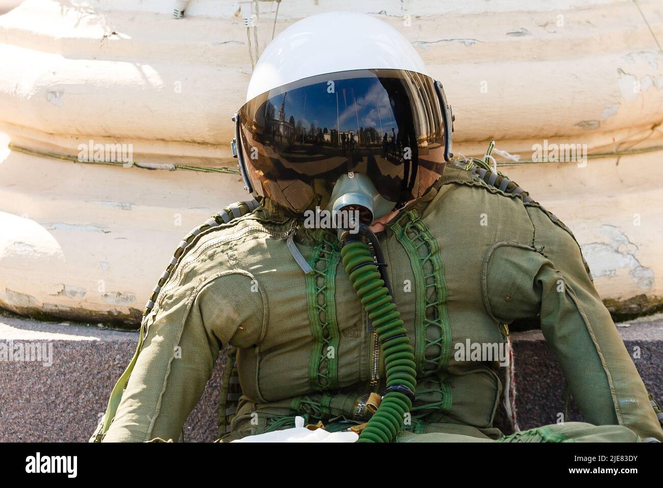 sculpture of an inflatable airplane pilot Stock Photo - Alamy