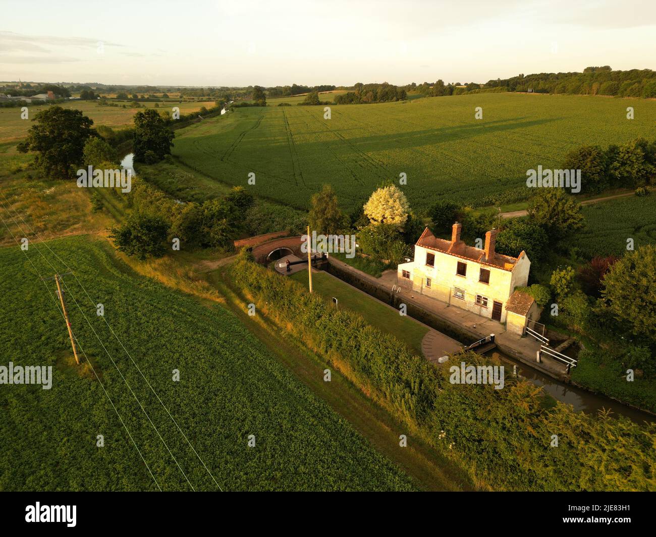 Grants lock keepers cottage number 30 house fire remains. aerial photo ...