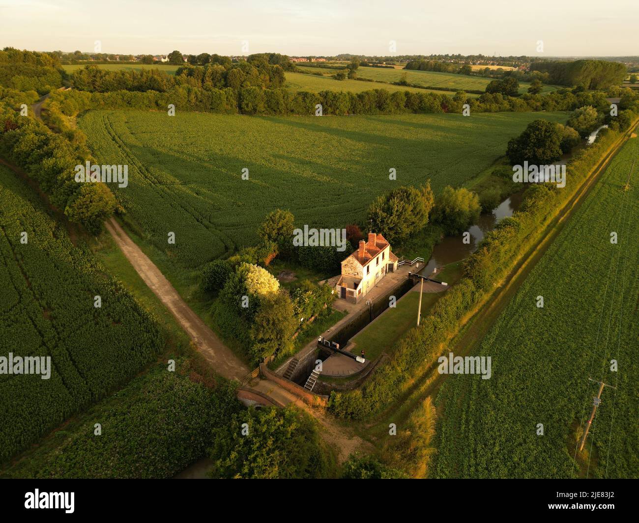 Grants lock keepers cottage number 30 house fire remains. Aerial photo ...