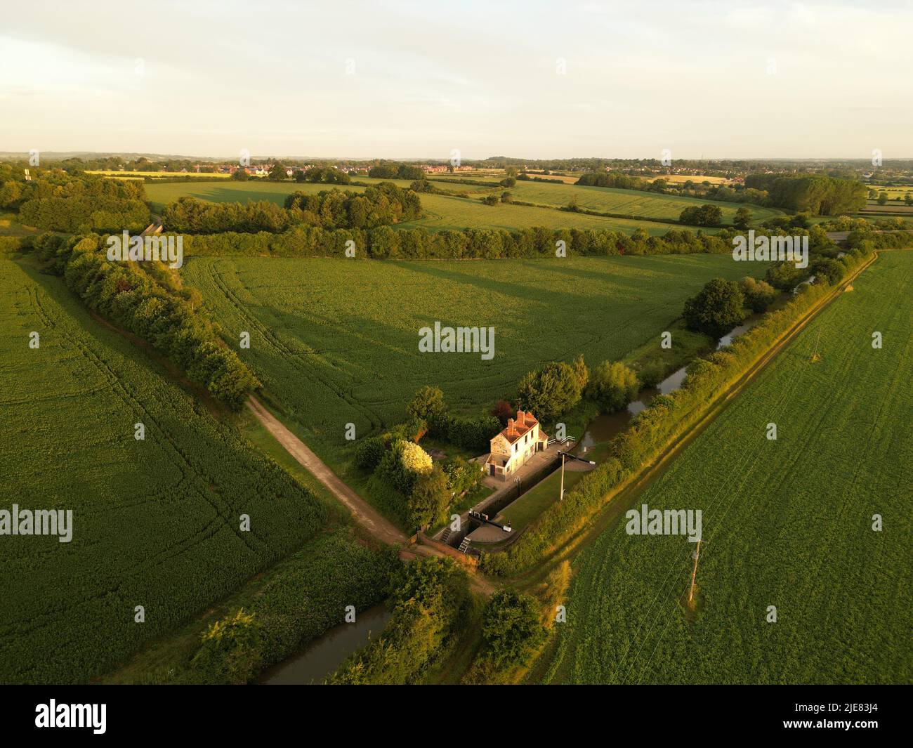 Grants lock keepers cottage number 30 house fire remains. Aerial photo ...