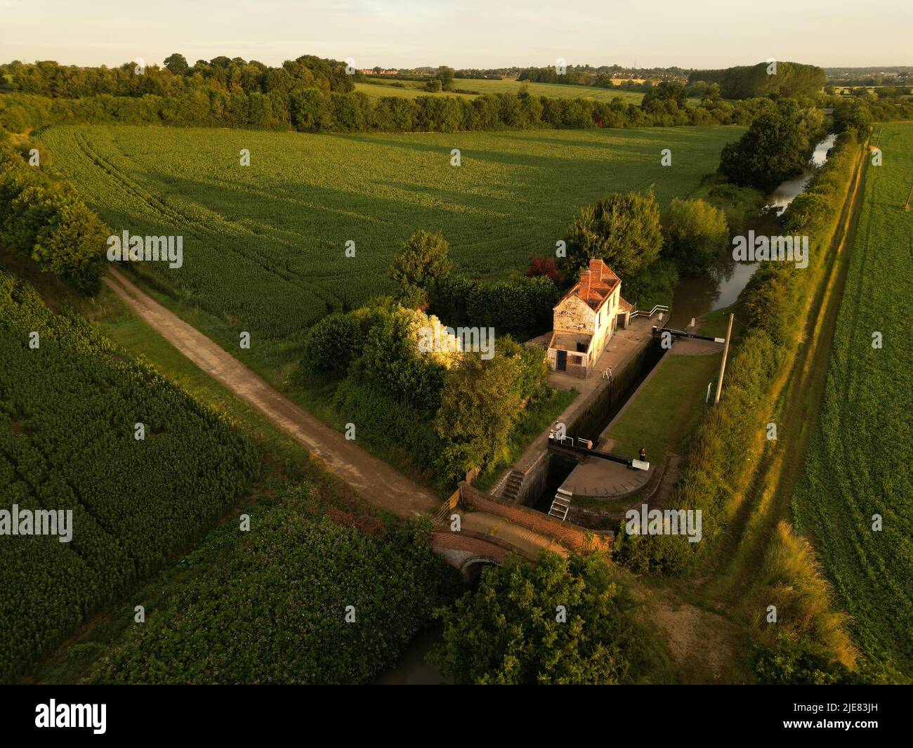 Grants lock keepers cottage number 30 house fire remains. aerial photo ...
