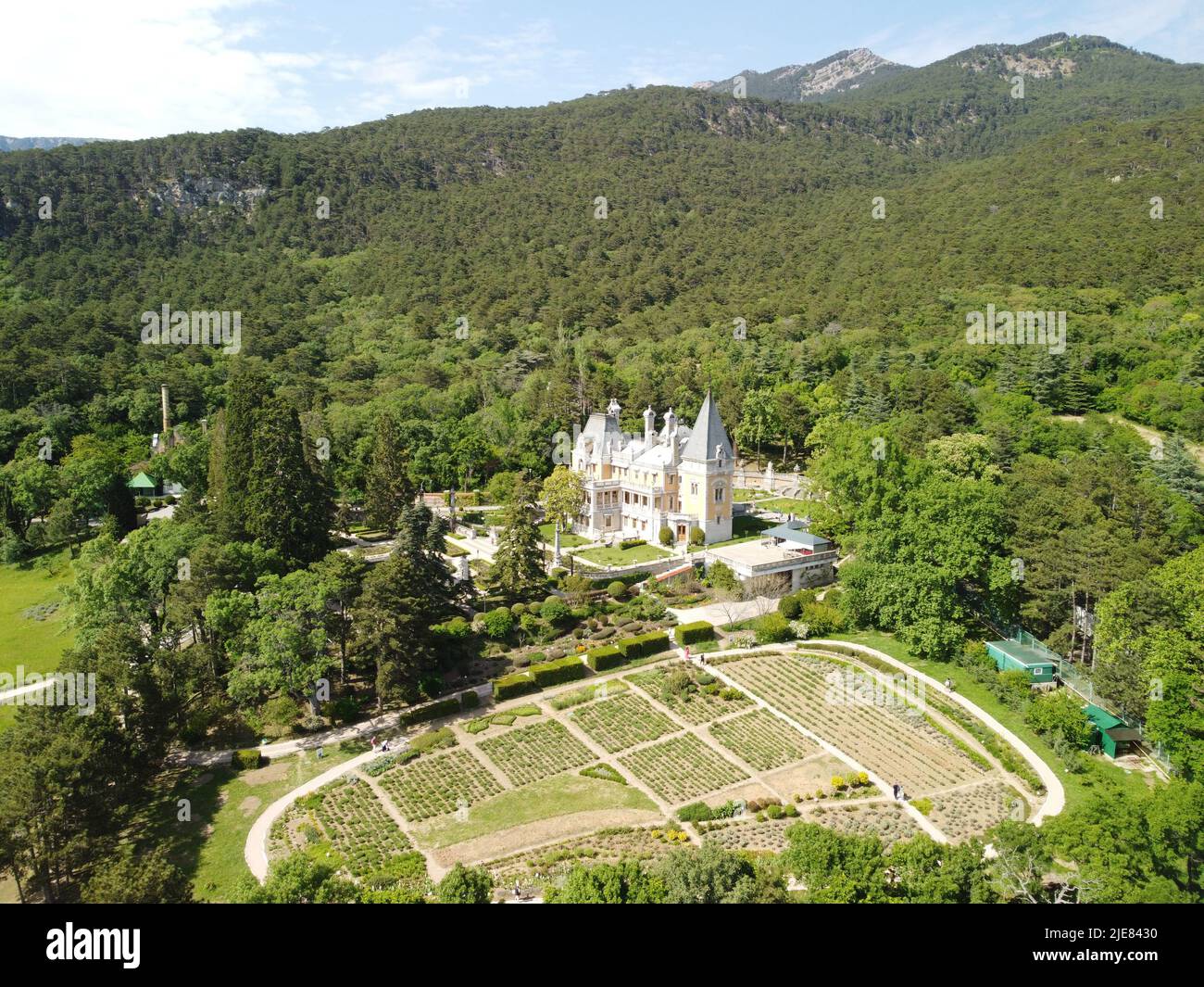 Massandra Palace of Emperor Alexander III is located in the Upper ...
