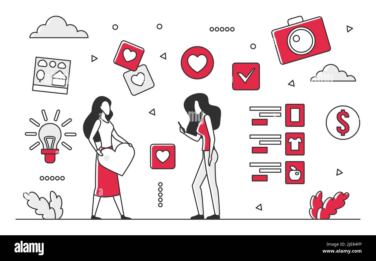 Online shopping platform. Digital shop service, purchasing application ...