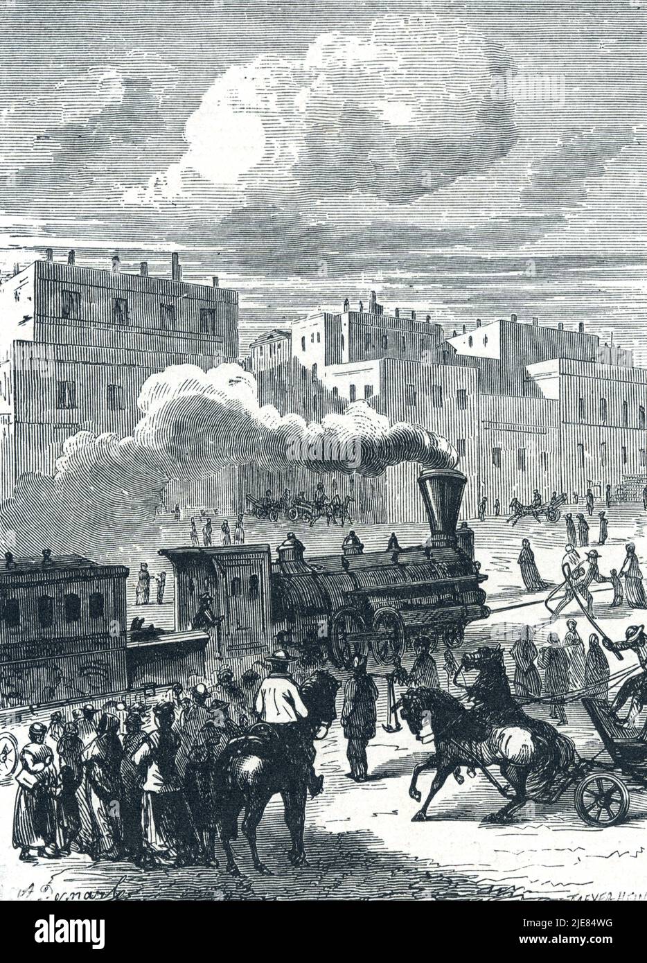 San Francisco 19th Century Steam Train travel Stock Photo - Alamy