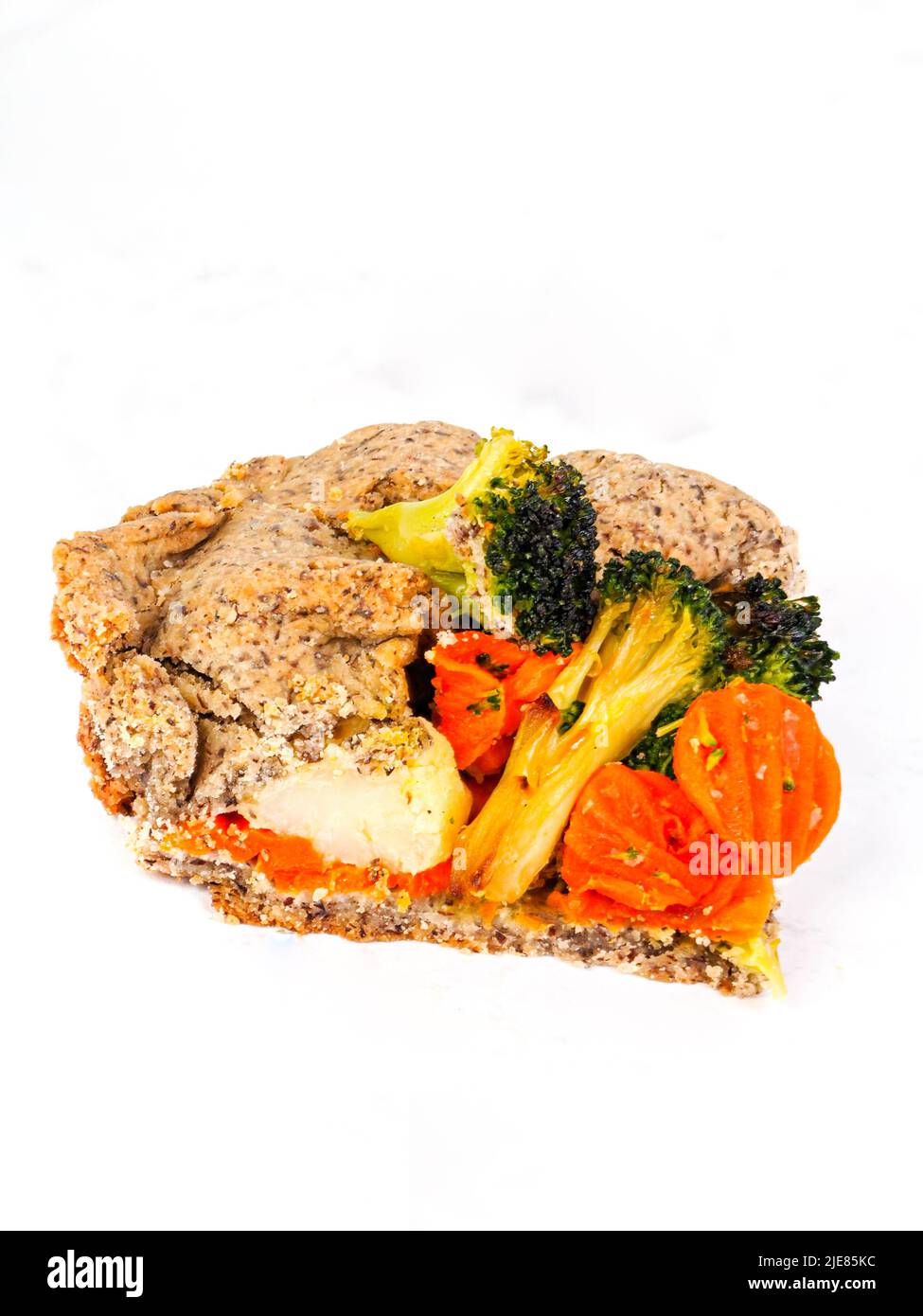 Vegan small veggie pie in slices for 1 person Stock Photo - Alamy