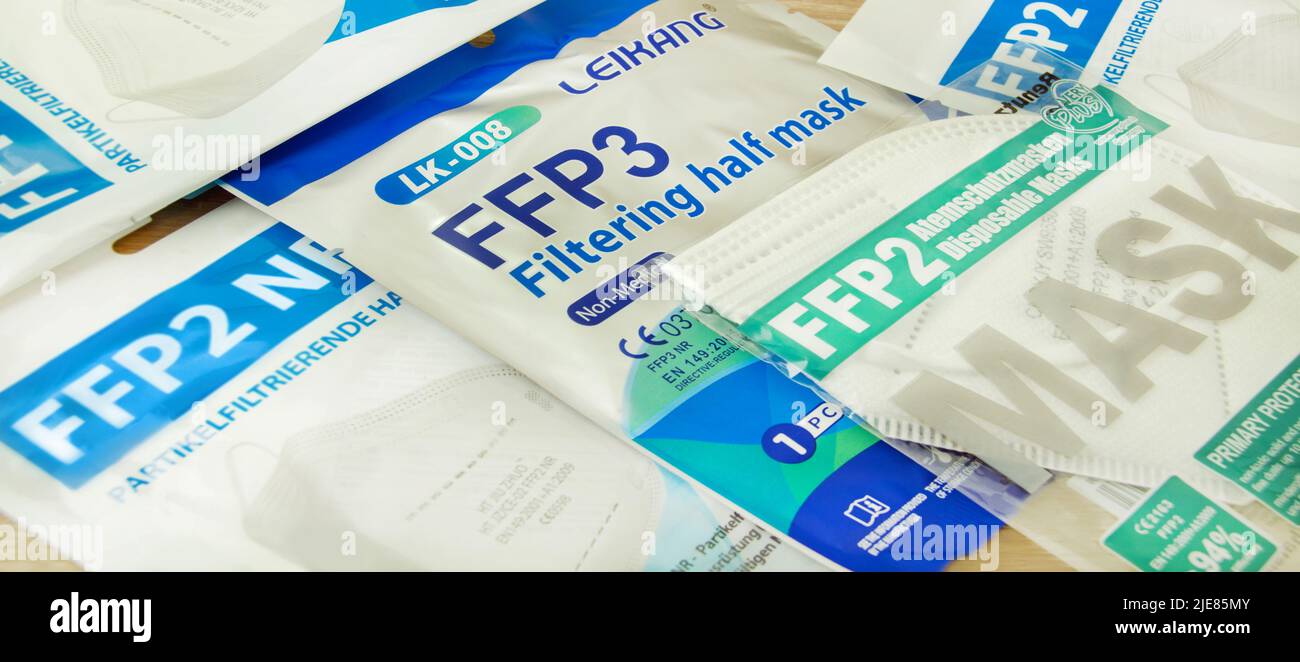 Ffp2 mask packaging hi-res stock photography and images - Alamy