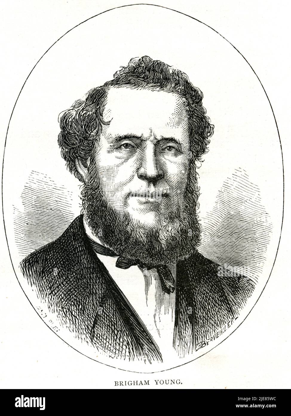 Brigham Young Portrait 19th Century Stock Photo - Alamy