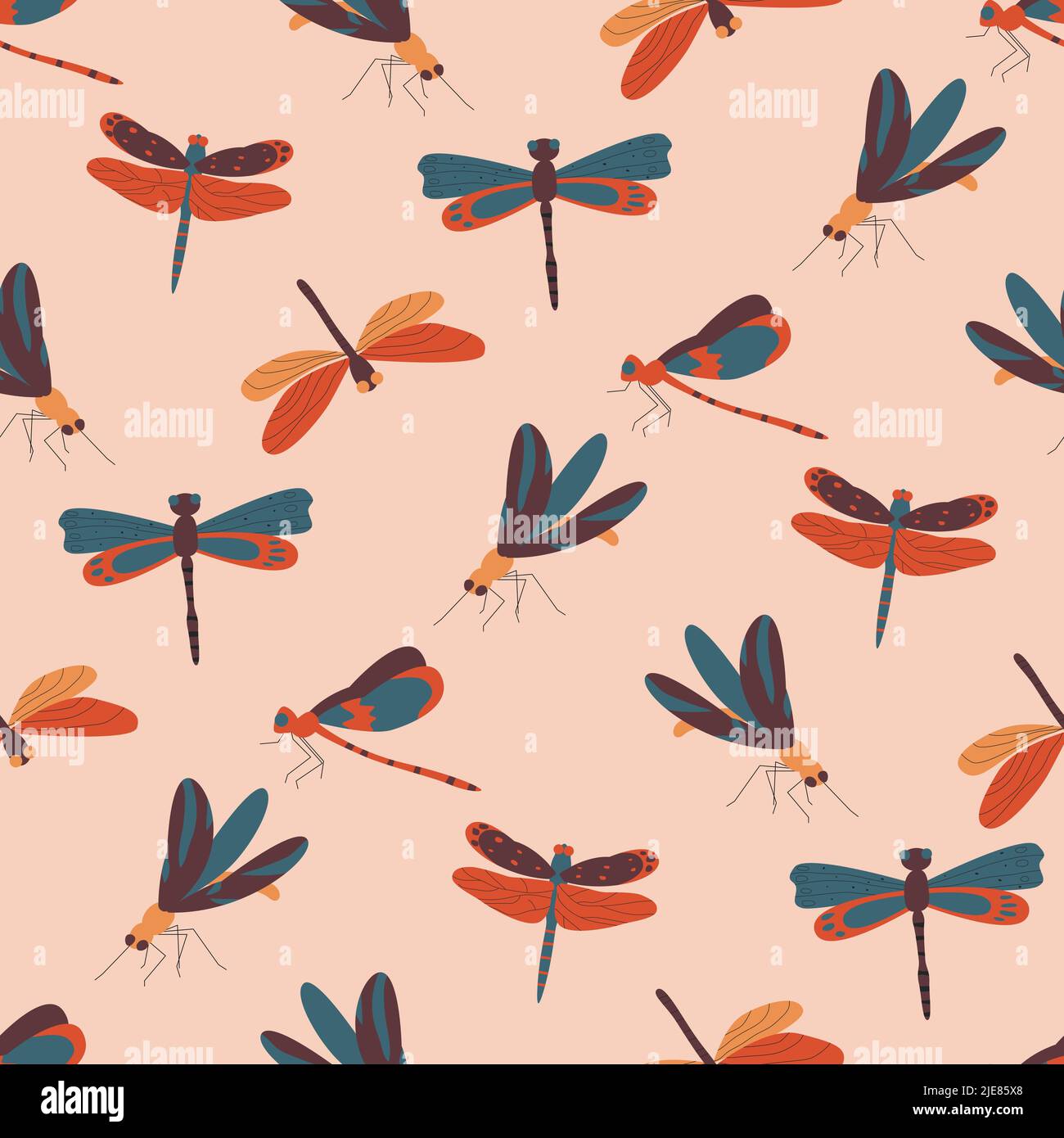 Dragonflies pattern hi-res stock photography and images - Alamy