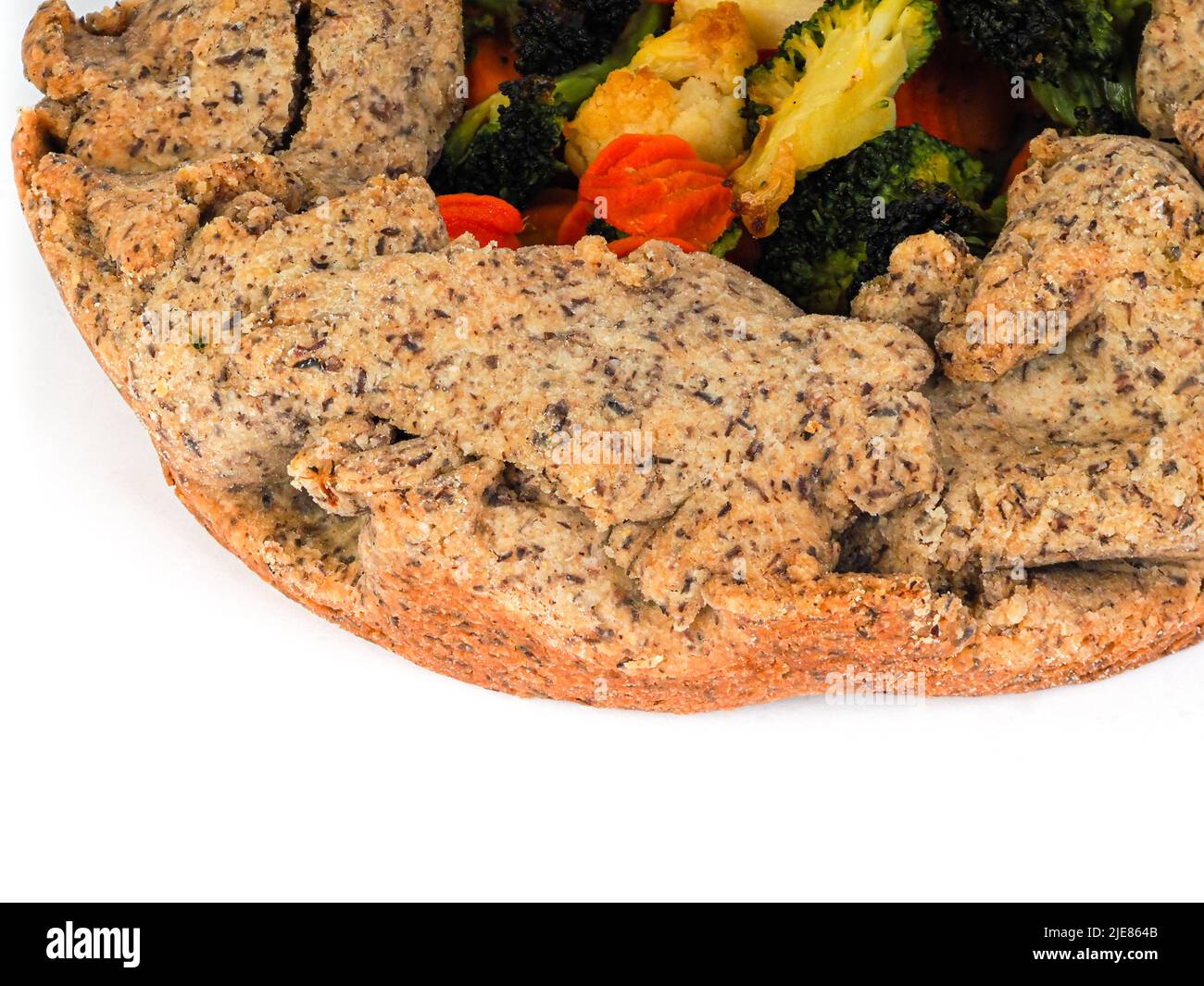 Vegan small veggie pie in slices for 1 person Stock Photo - Alamy