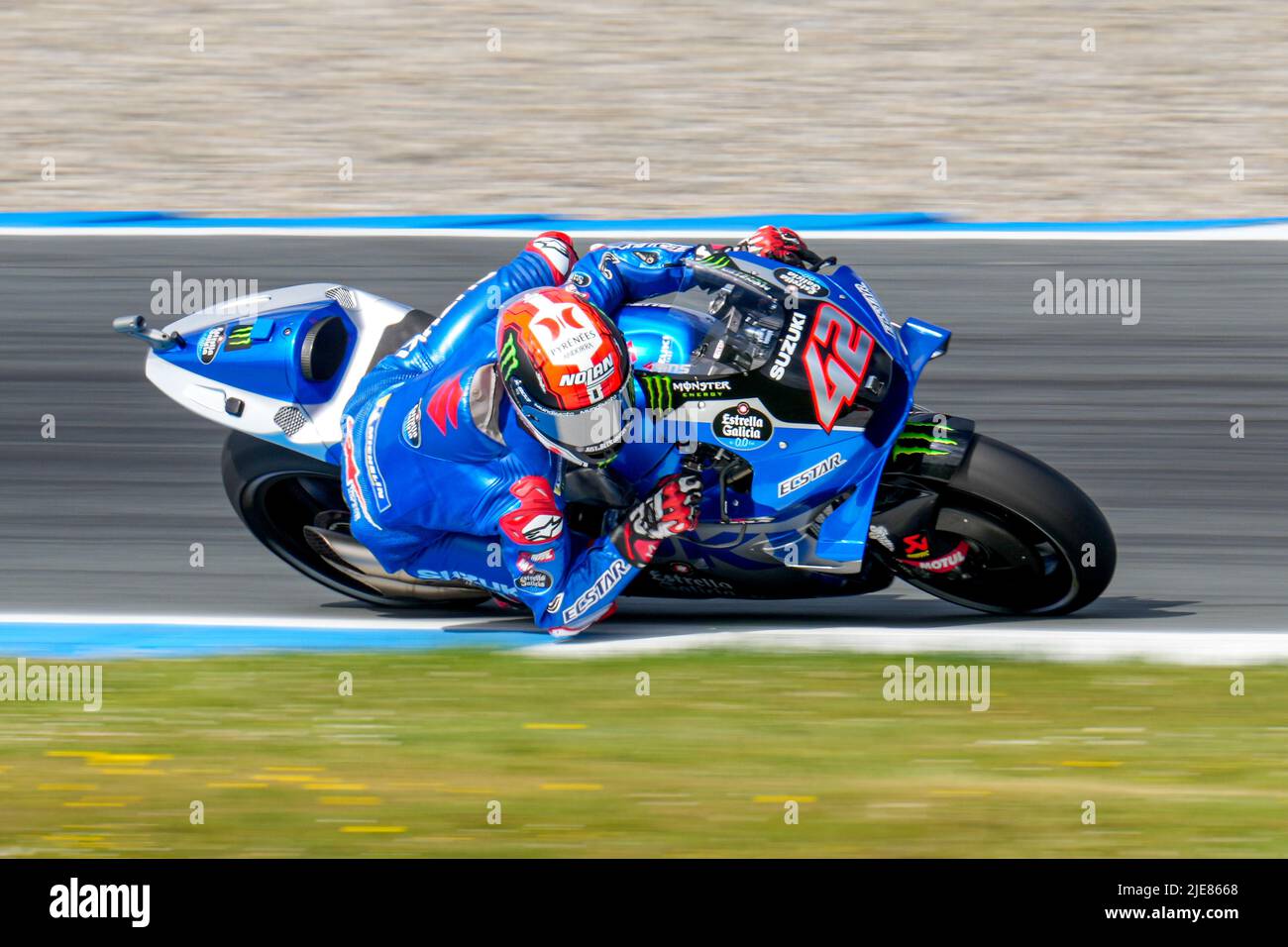 ASSEN, NETHERLANDS - JUNE 26: Alex Rins of Team Suzuki Ecstar and Spain ...
