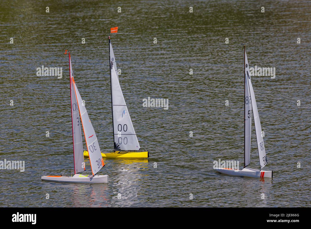 Sailing on Portishead lake Stock Photo - Alamy