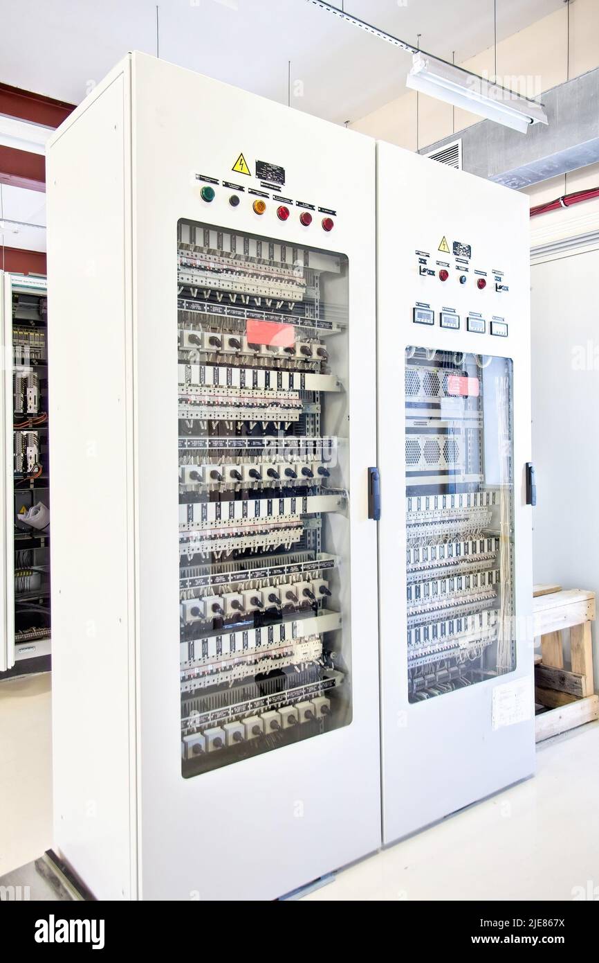 Electrical switchgear cabinet, server room, control center cabinet at ...