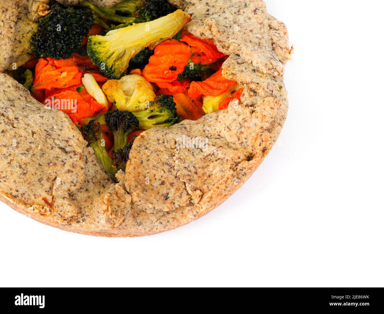 Vegan small veggie pie in slices for 1 person Stock Photo - Alamy