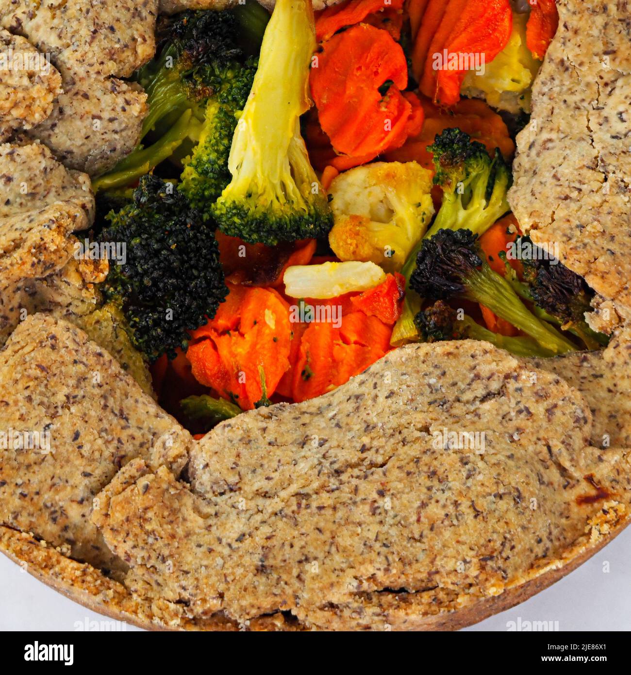 Vegan small veggie pie in slices for 1 person Stock Photo - Alamy