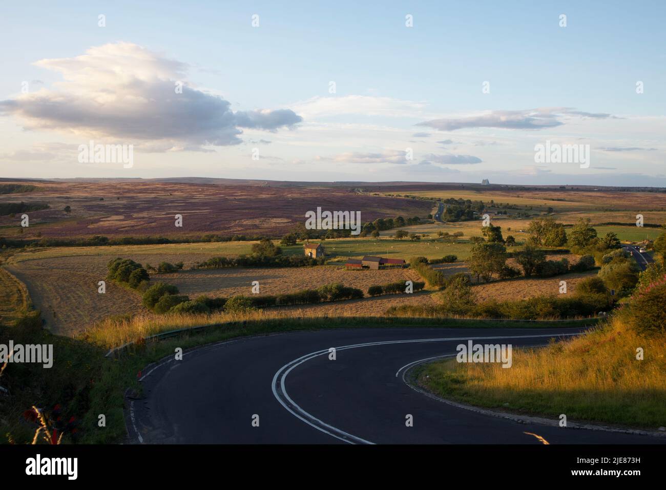 UK, Yorkshire - Golden Hour over North Yorkshire Moors Stock Photo - Alamy