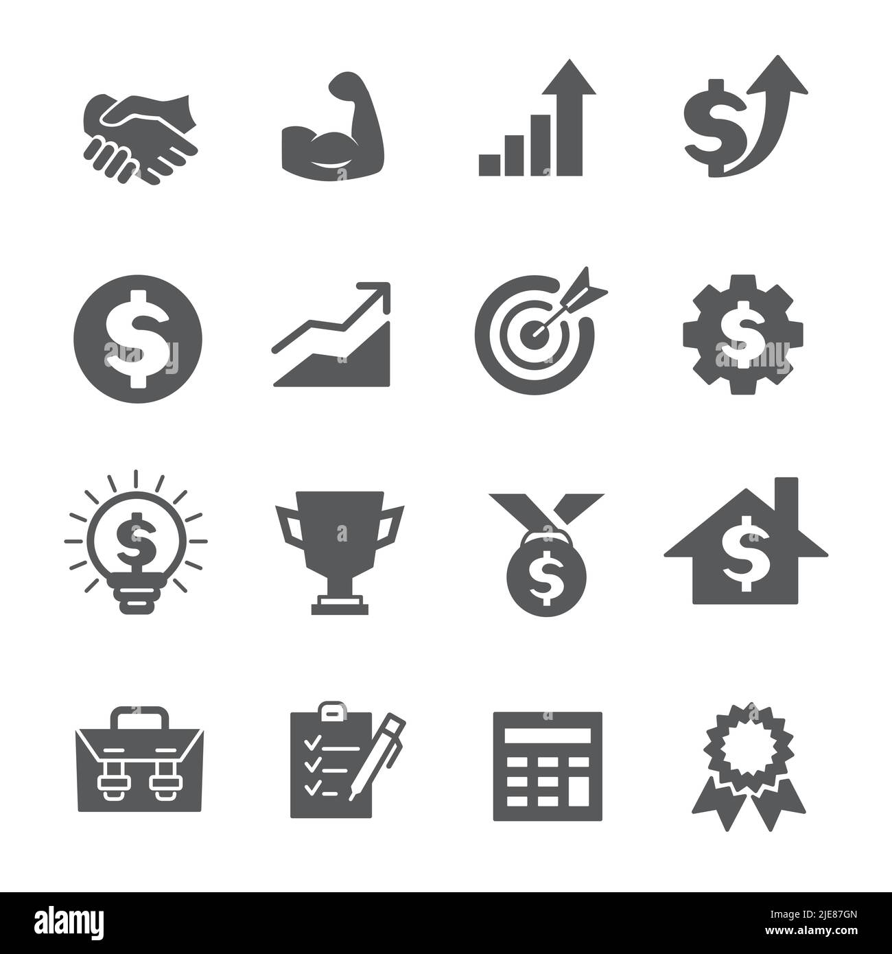 business success icons template set Stock Vector Image & Art - Alamy