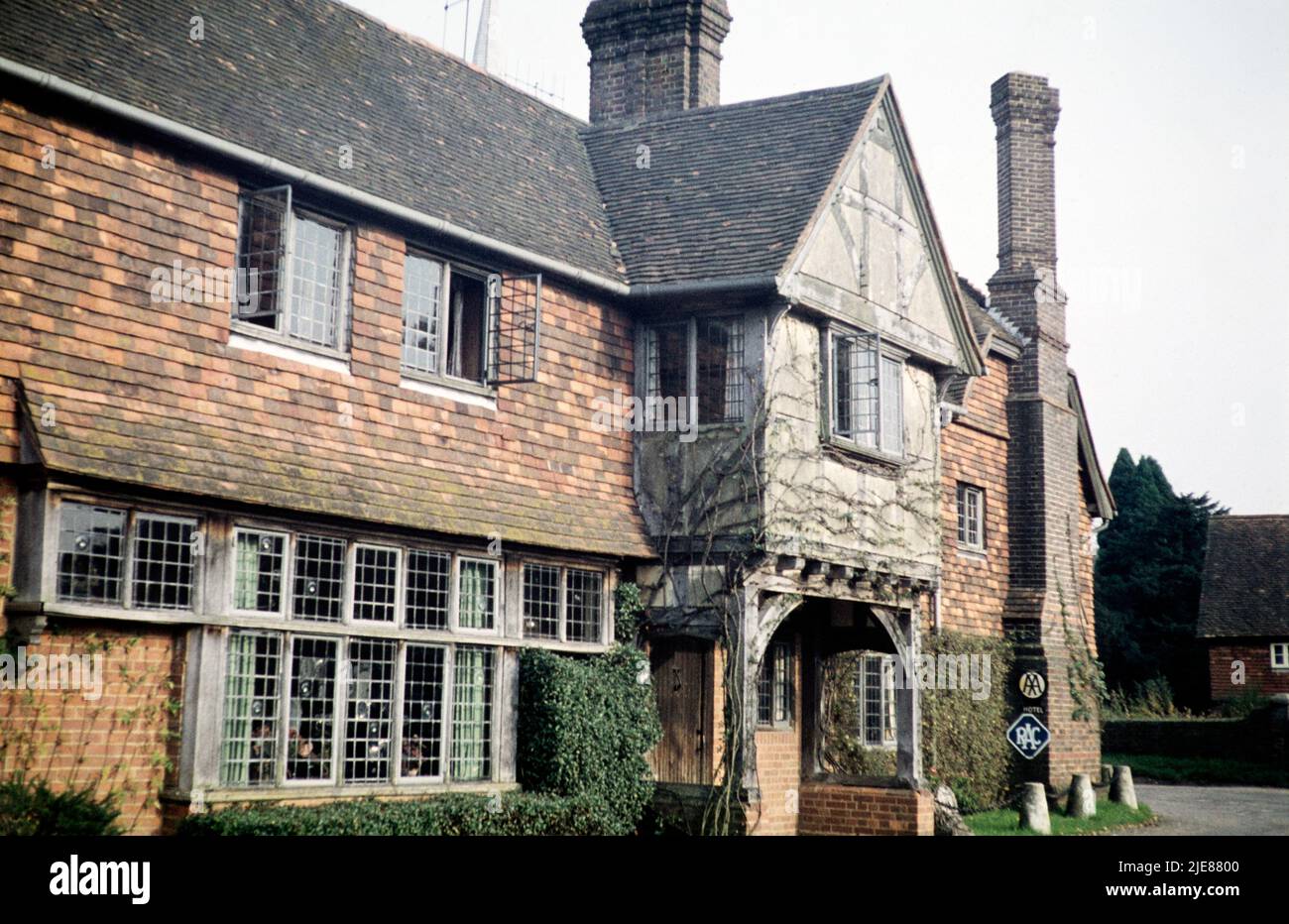Historic building King Henry VIII pub hotel, Hever, Kent, England, UK ...