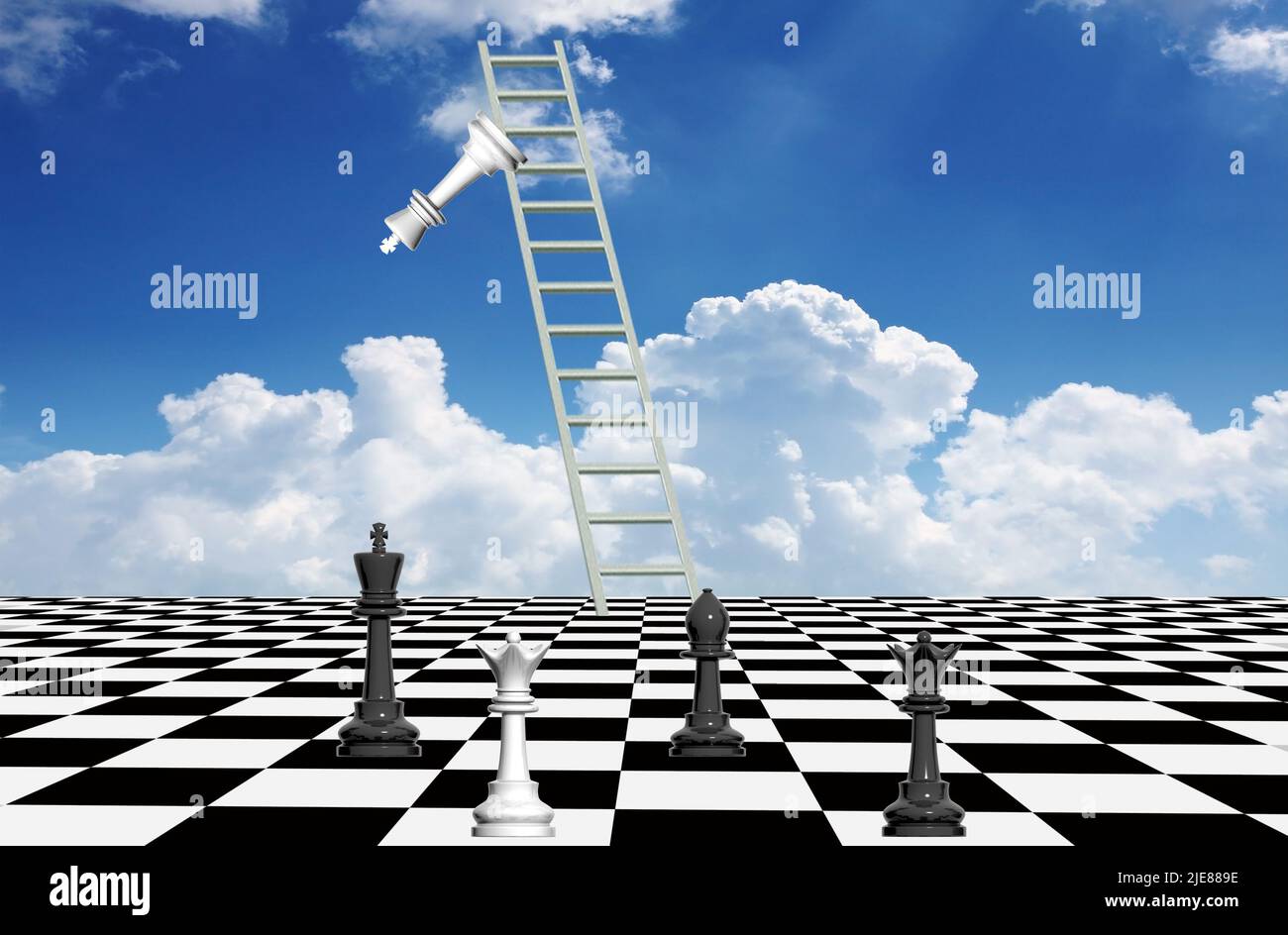 Checkmate falling chess king hi-res stock photography and images - Alamy