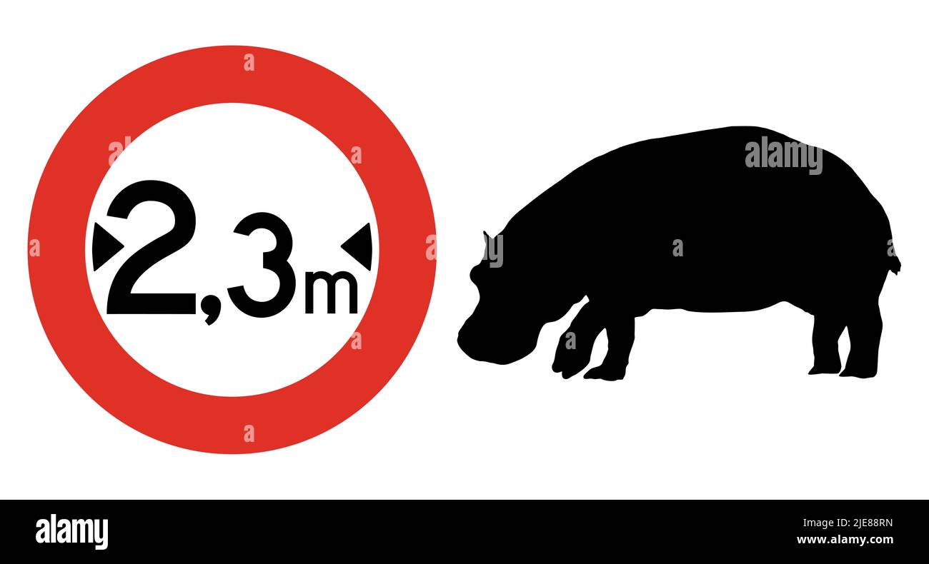 Width traffic limit signal. Amazing illustration Stock Photo - Alamy