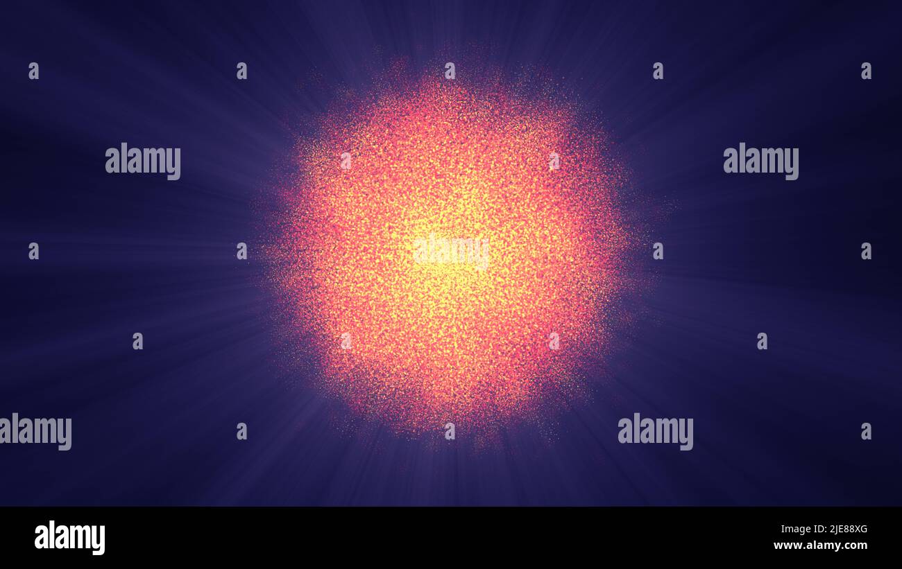 Abstract particles sun solar flare particles illustration 3d render ...