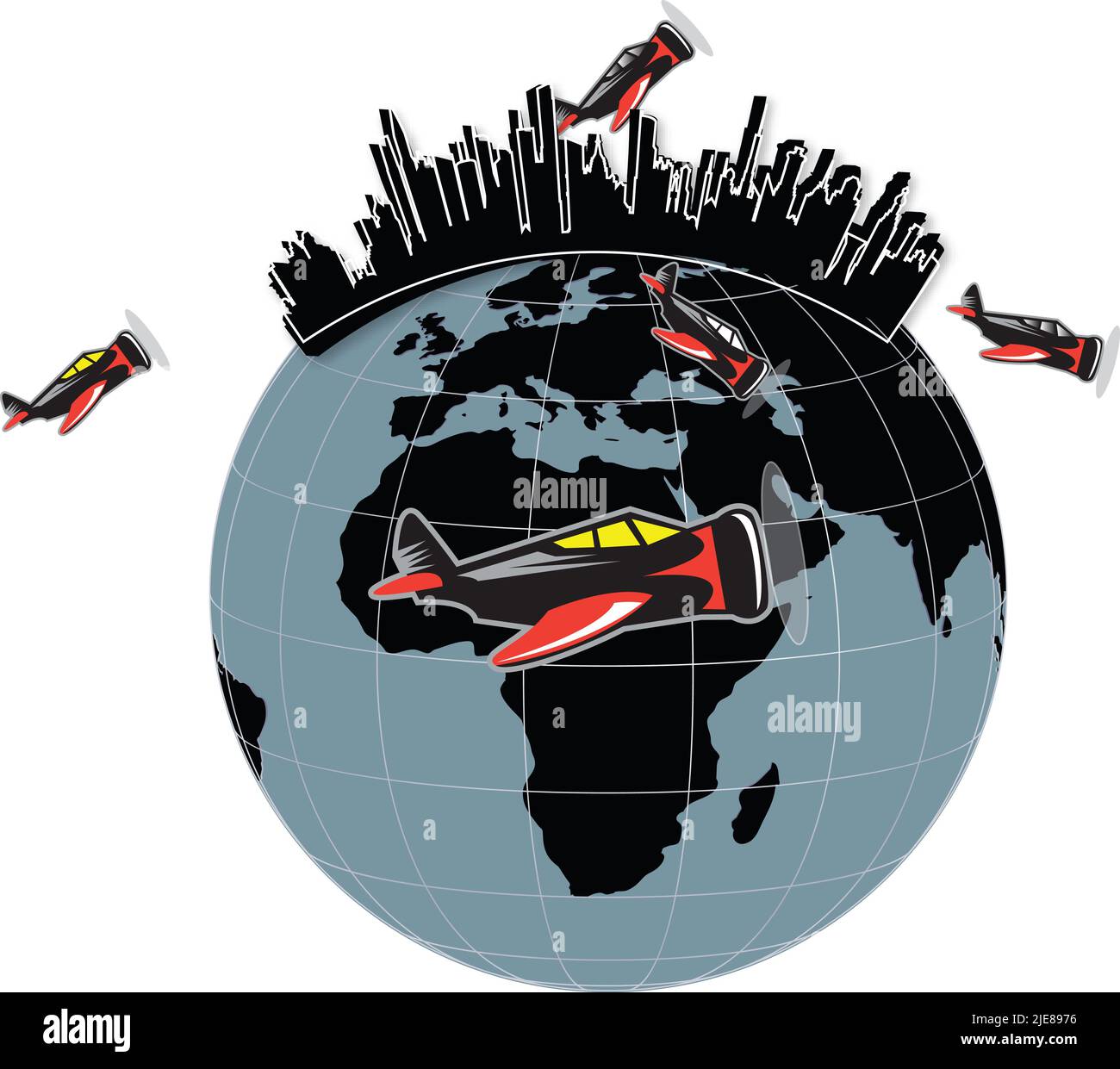Aircrafts fly all over the world carrying business men and tourists ...