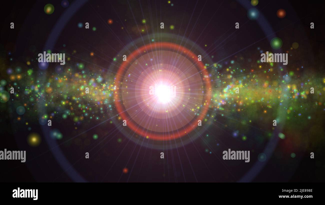 Star explosion in a galaxy of an nebula. illustration render Stock ...