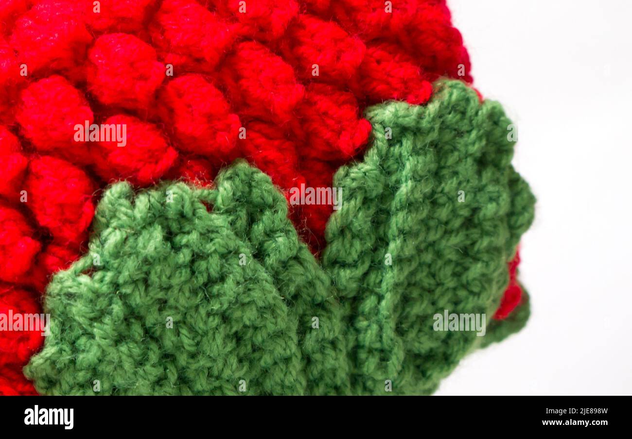 The vintage handmade Knitting patterns Strawberry Stock Photo - Alamy