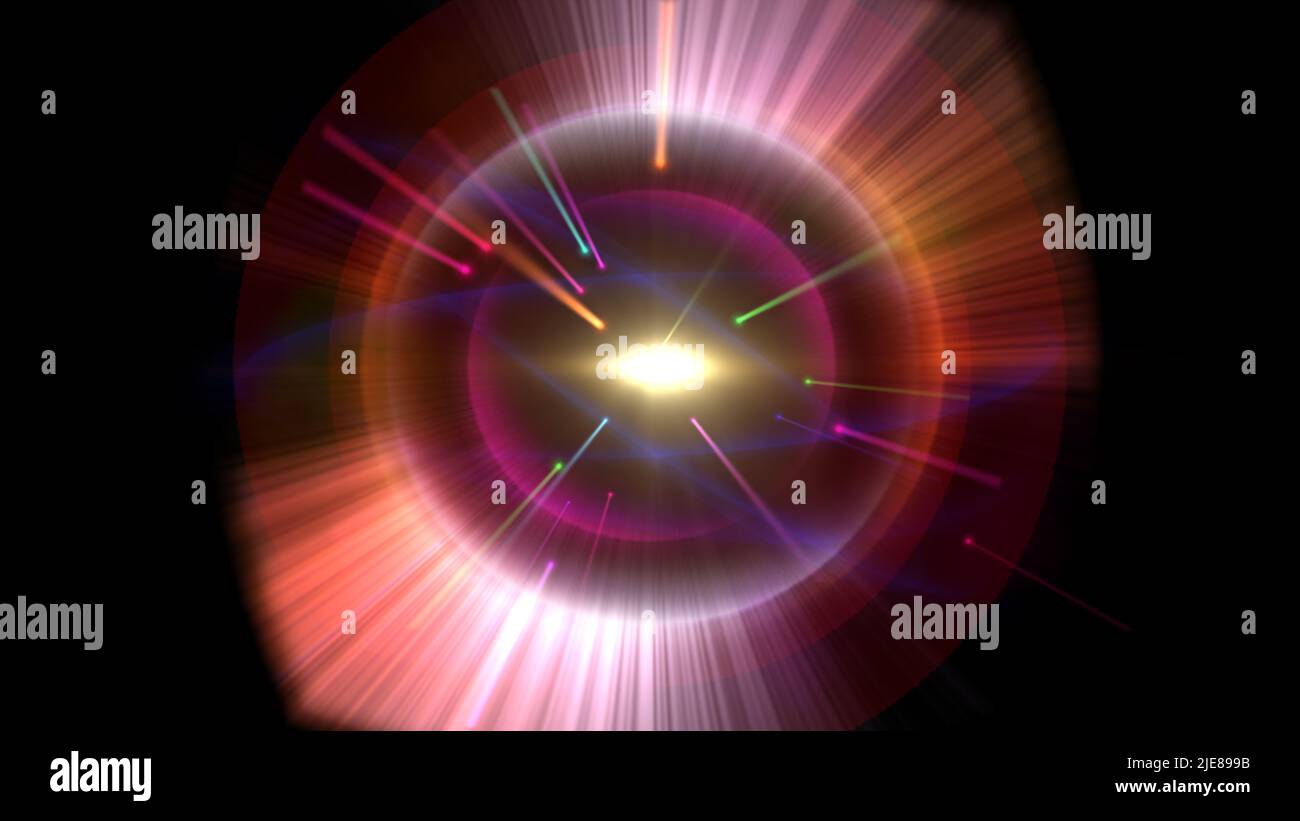 atom light ray glow abstract, 3d render illustration Stock Photo - Alamy