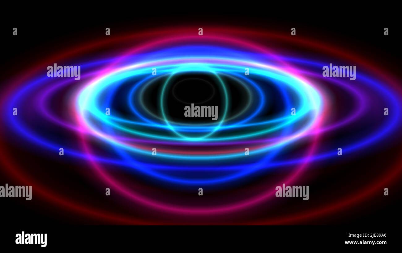 Abstract atom color rings background ray light Stock Photo - Alamy