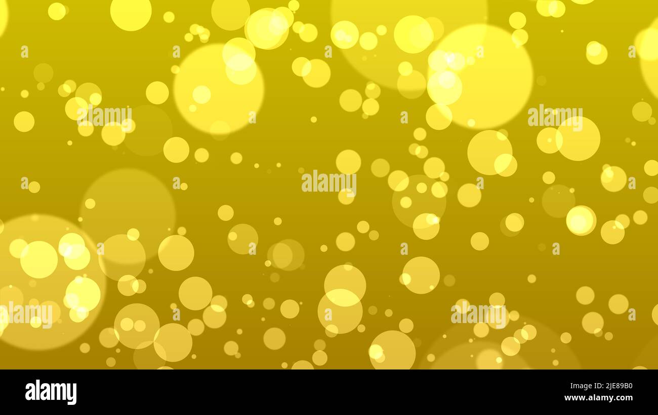 abstract bokeh background, yellow particles illustration Stock Photo ...