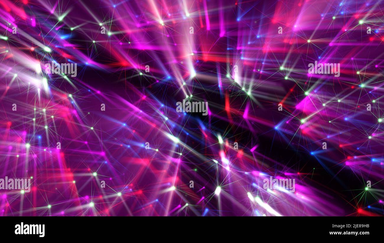 laser ray light neon rays illustration render Stock Photo - Alamy