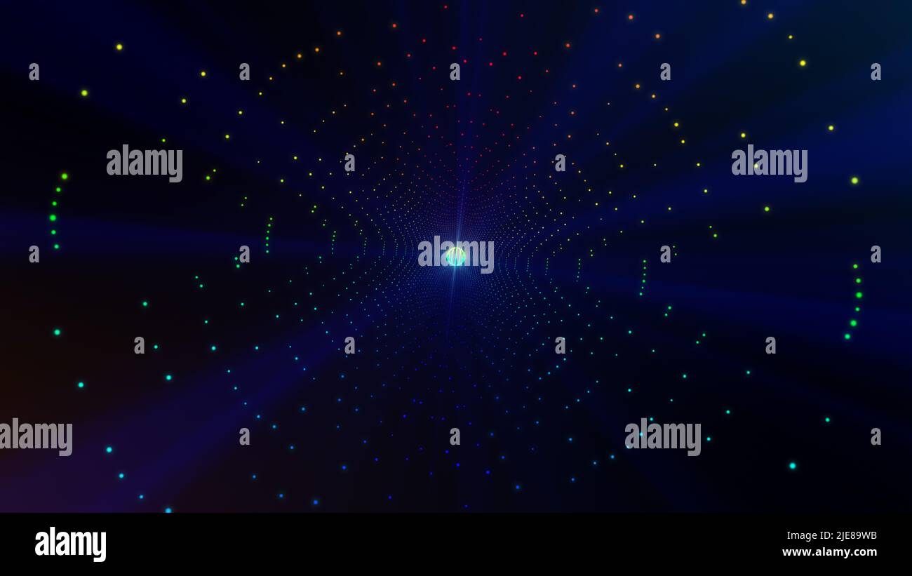 particle geometry planet, Abstract particles background, 3D rendering ...